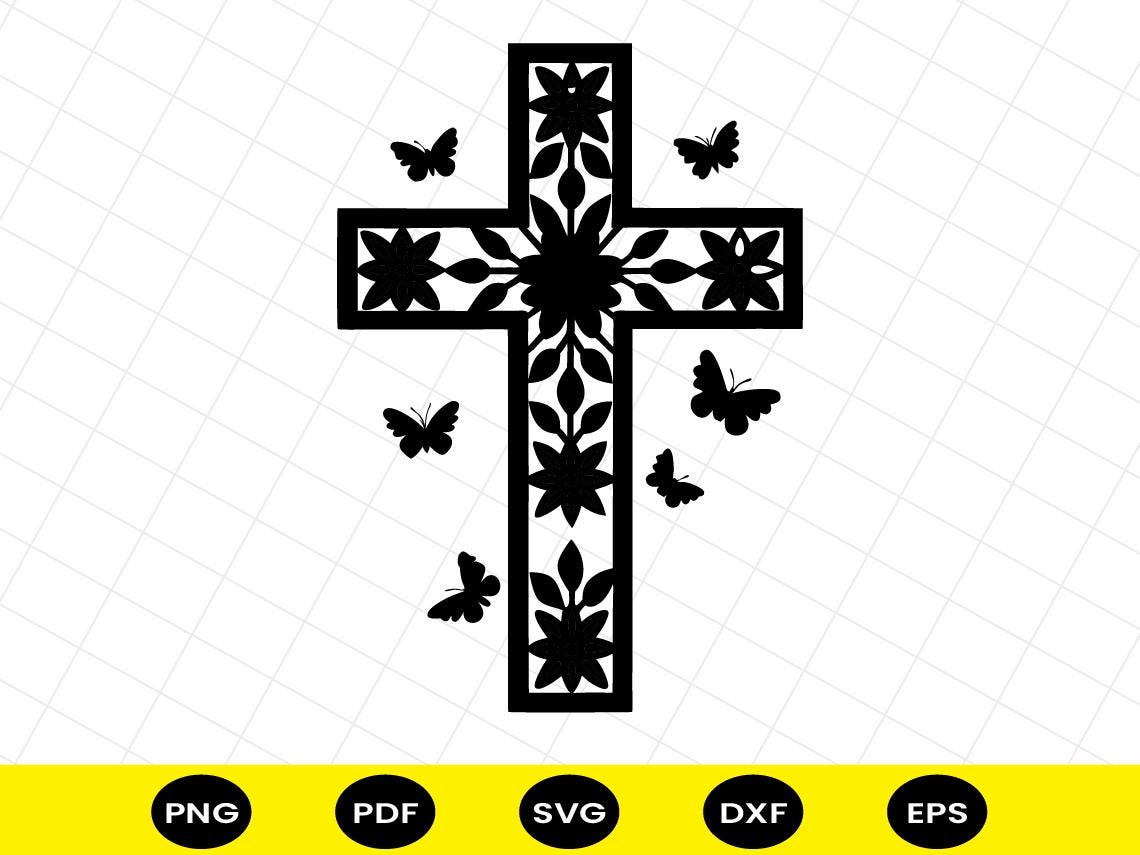 Christian Religious Cross SVG PNG Bundle, Vintage Cross Svg, Jesus ...