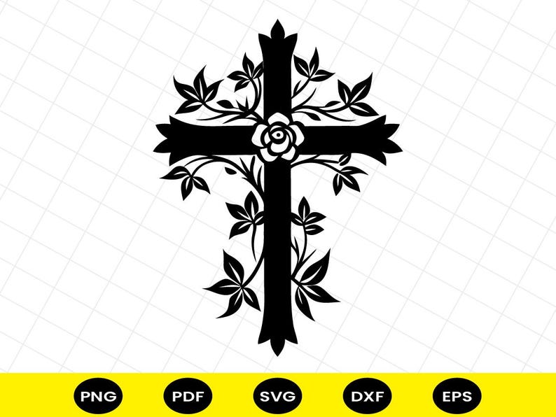 Christian Religious Cross SVG PNG Bundle, Vintage Cross Svg, Jesus ...