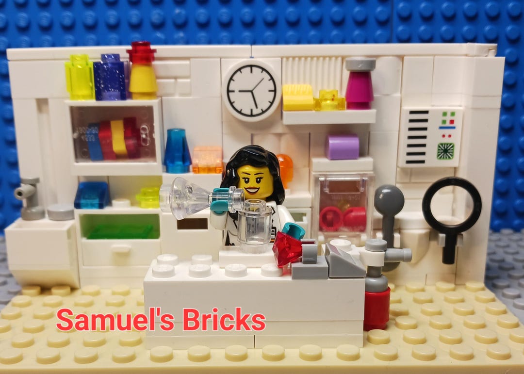 Large Lab Scientist Brick Scene – Custom Mini Set for Scientists ...