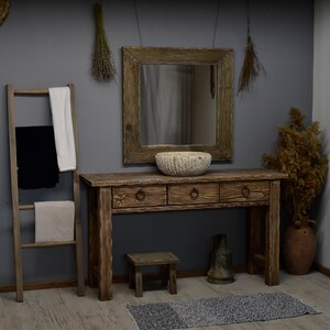 Bathroom Sink Vanity Table With Drawers Medieval Vanity Handmade ...