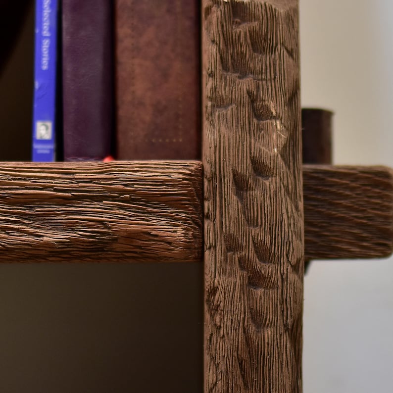 Handmade Recycled Wood Bookcase, Natural Edge Rustic Shelves - Etsy