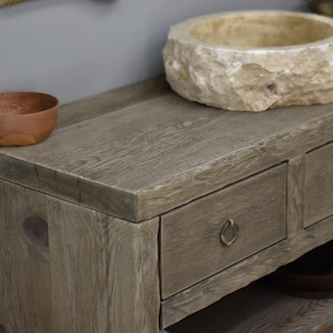 Bathroom Sink Vanity Table Vanity Handmade Wood, Reclaimed Wood Live ...