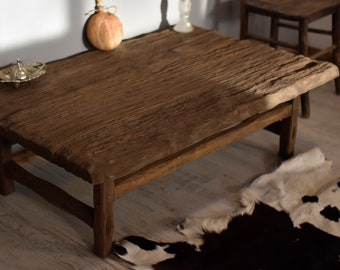 Rustic Coffee Table Handmade for Living Room Live Edge Side Table Wood ...