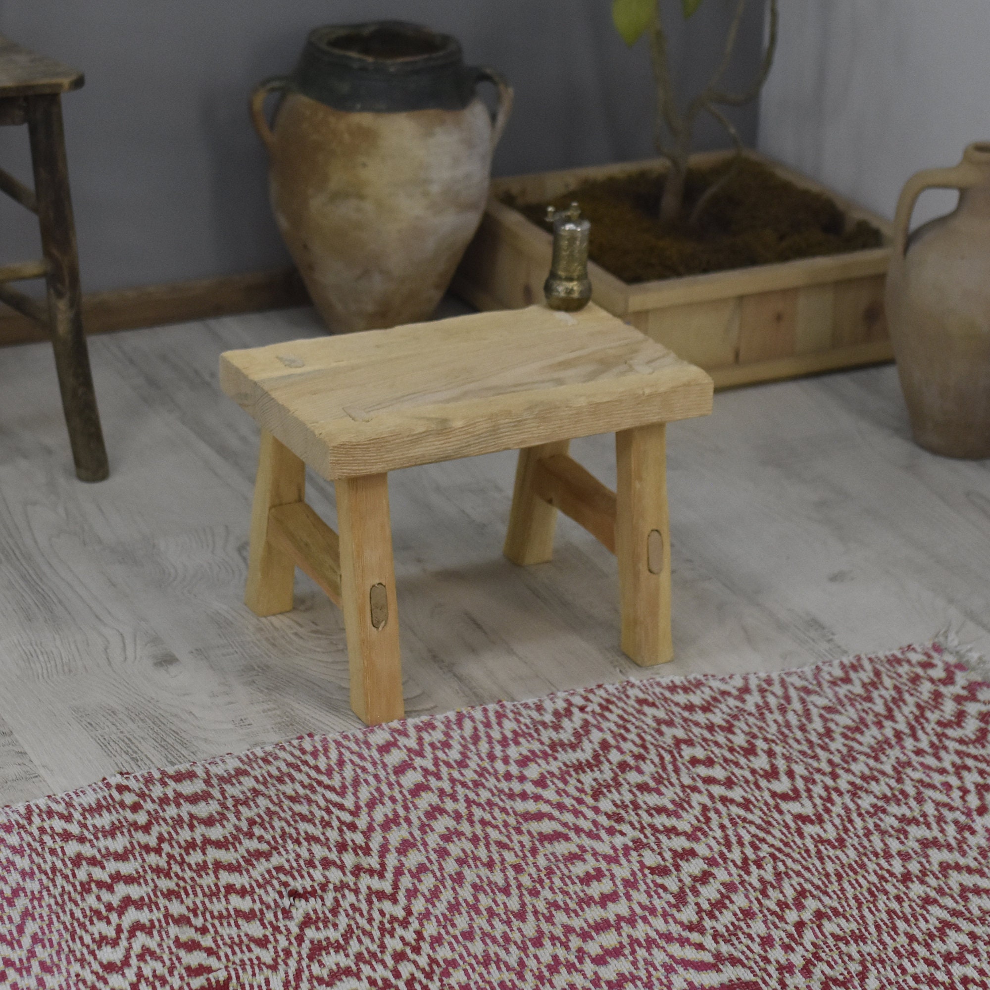 Wooden Coffee Table- Rustic Textured Wooden Coffee Table Vintage Style ...