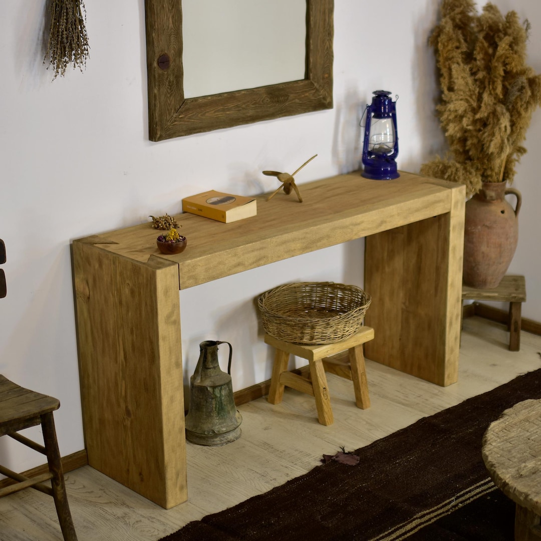 The Dresser Console Table is Rustic Handmade. Console Table Hallway ...