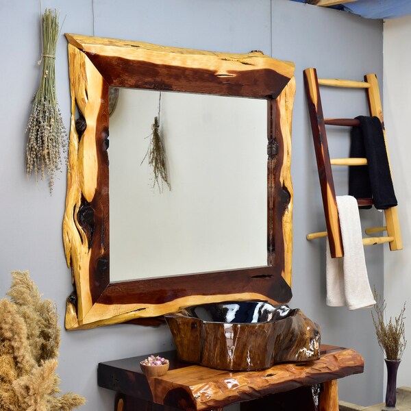 Rustic Mirror - Etsy