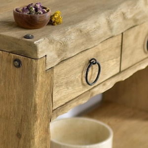 Bathroom Sink Vanity Makeup Table Handmade Rustic Wood Reclaimed Wood ...