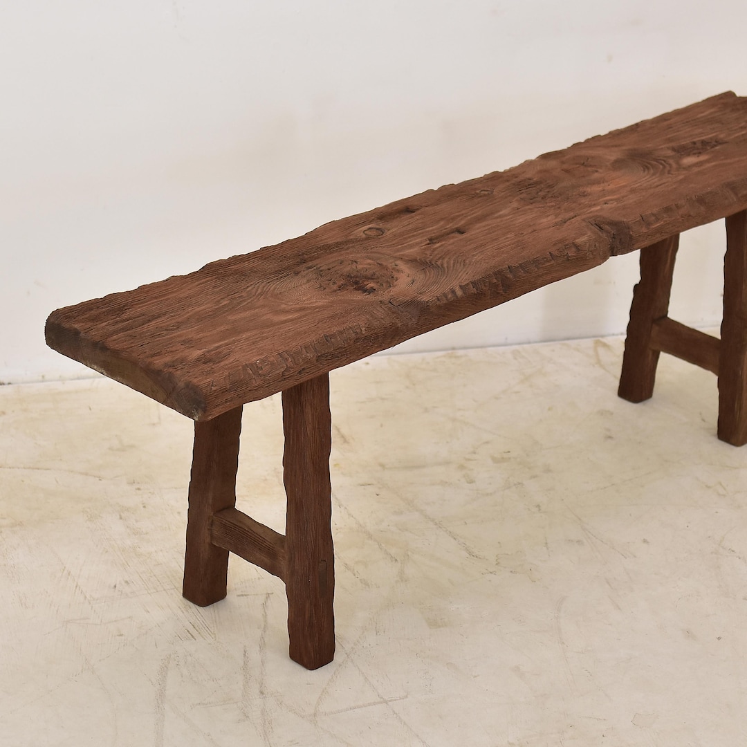 Bench Wood, Recycled,Rustic Handmade, Solid Wood Outdoor Bench, Small / Large Entrance Bench ...