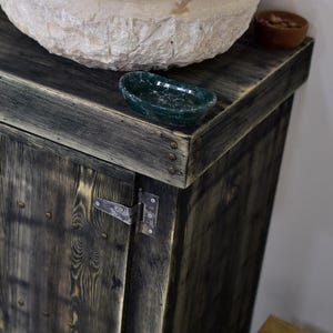 Rustic Bathroom Wooden Sink Handmade Wood Live Edge Vanities Vanities ...