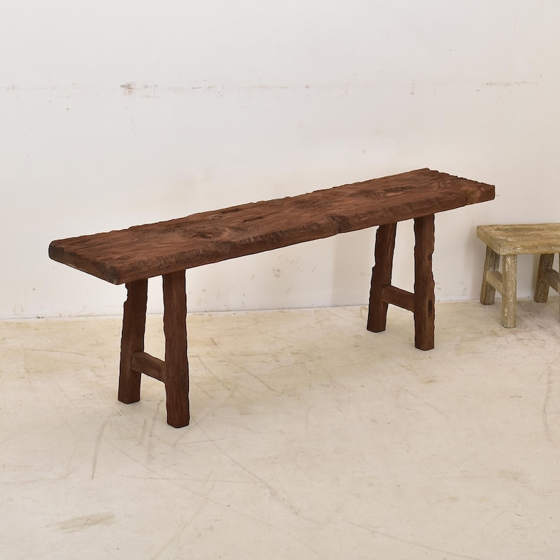 Bench Wood, Recycled,Rustic Handmade, Solid Wood Outdoor Bench, Small / Large Entrance Bench ...
