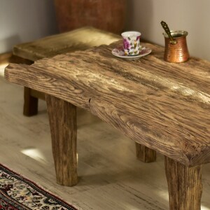 Rustic Coffee Table Handmade for Living Room Live Edge Side Table Wood ...