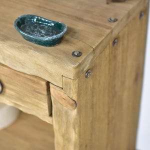 Bathroom Sink Vanity Makeup Table Handmade Rustic Wood Reclaimed Wood ...