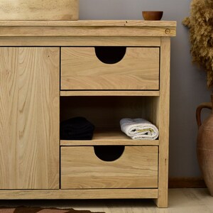 Rustic Bathroom Sink Vanity Handmade Chestnut Wood Live Edge Vanities ...