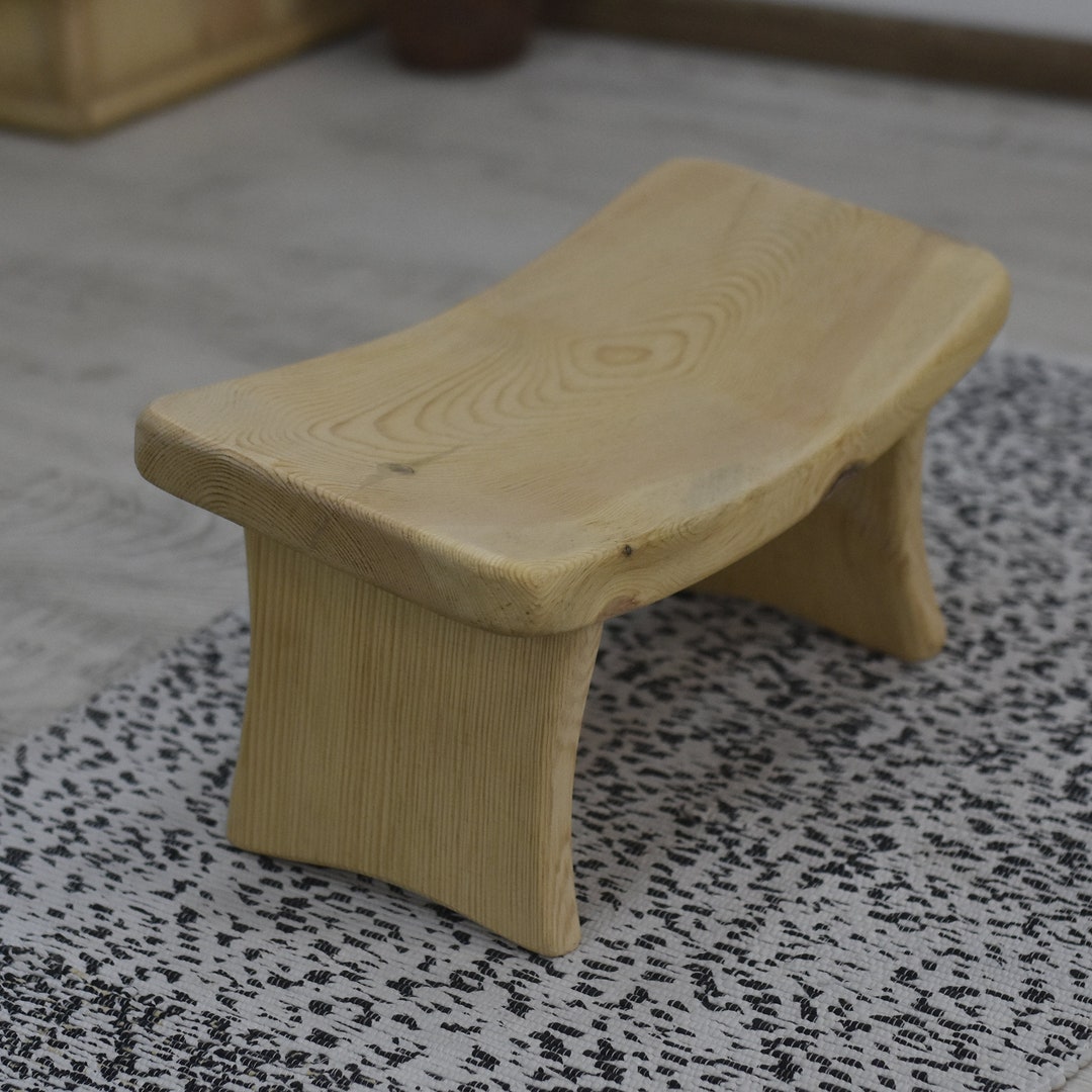 Wooden Meditation Bench-handmade Wooden Stool Farmhouse Furniture ...