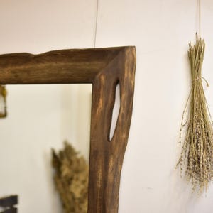 Mirror Reclaimed Wood Natural Wood Handmade Farmhouse Live Edge Mirror ...