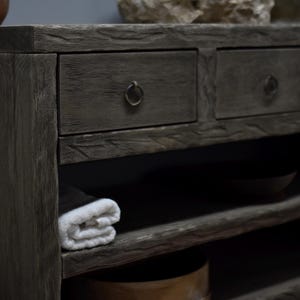 Bathroom Sink Vanity Table Vanity Handmade Wood, Reclaimed Wood Live ...