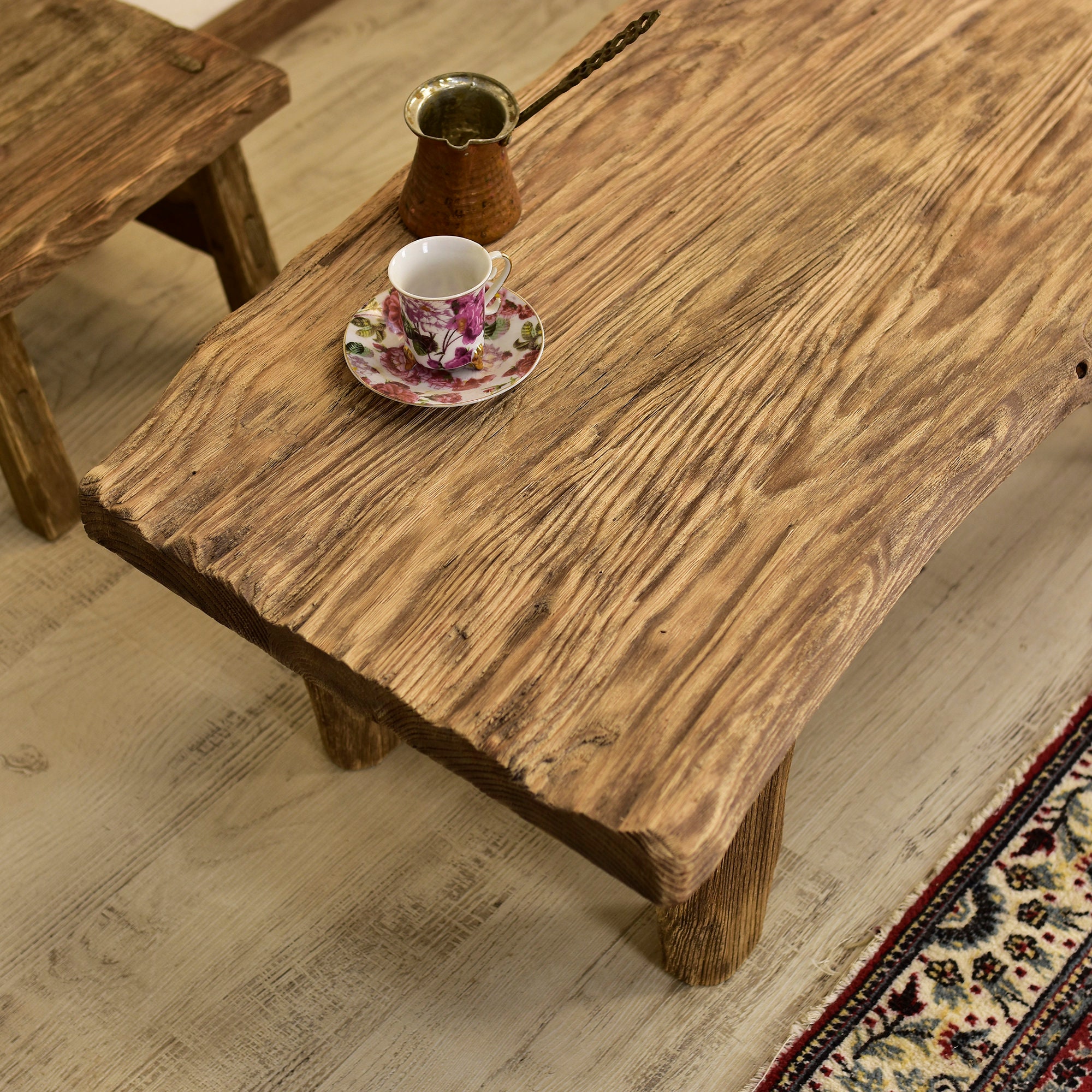 Rustic Coffee Table Handmade for Living Room Live Edge Side Table Wood ...