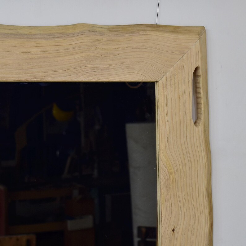 Handmade Rustic Wood Mirror: Farmhouse Live Edge Design - Etsy