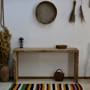 Solid Wood Handmade Custom Walnut Console Table Rustic Dresser - Etsy