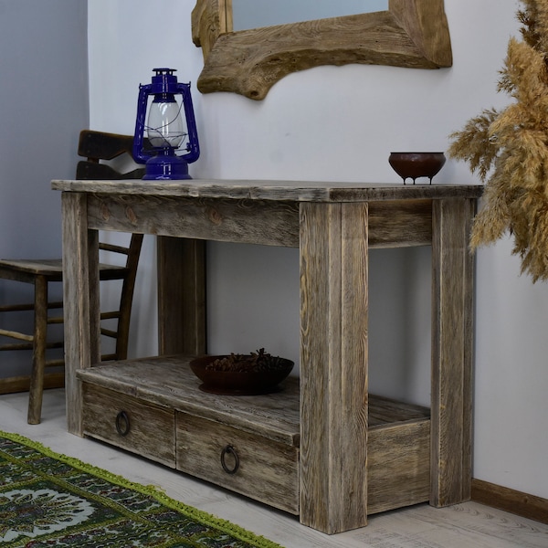 Rustic Console Table - Etsy