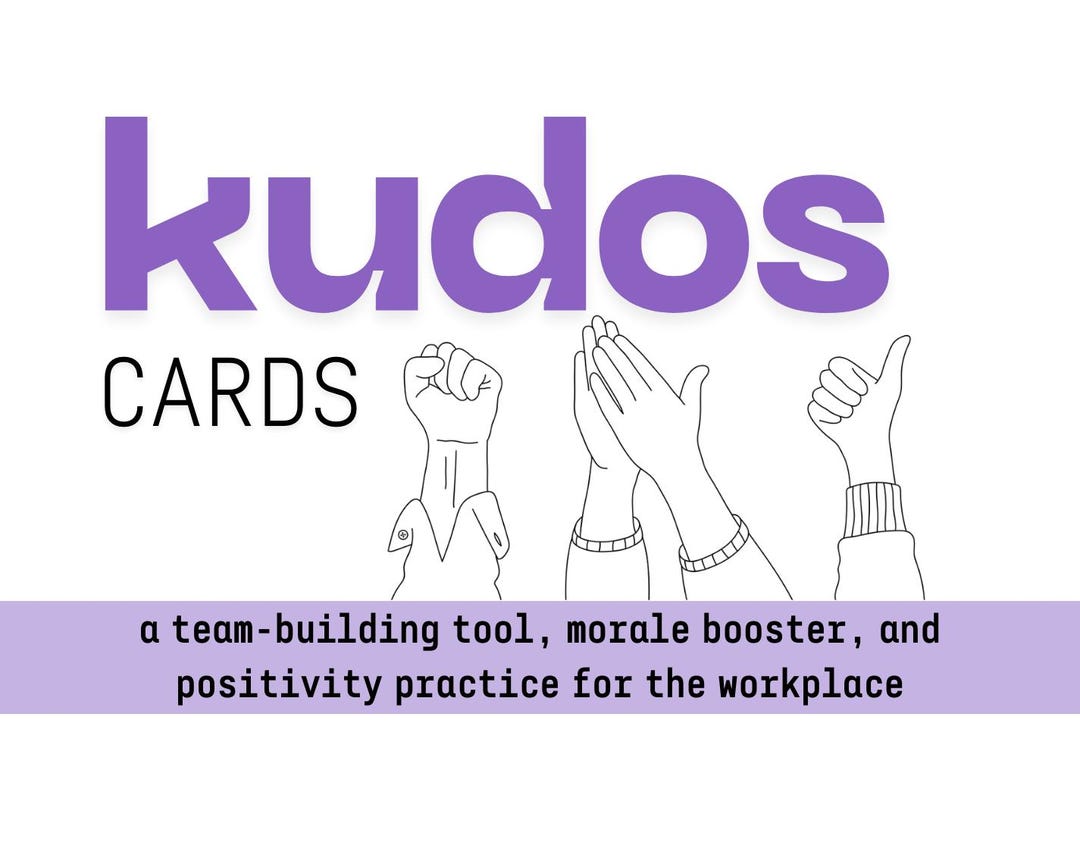 Printable Kudos Cards: Employee Recognition, Team Building (PDF ...