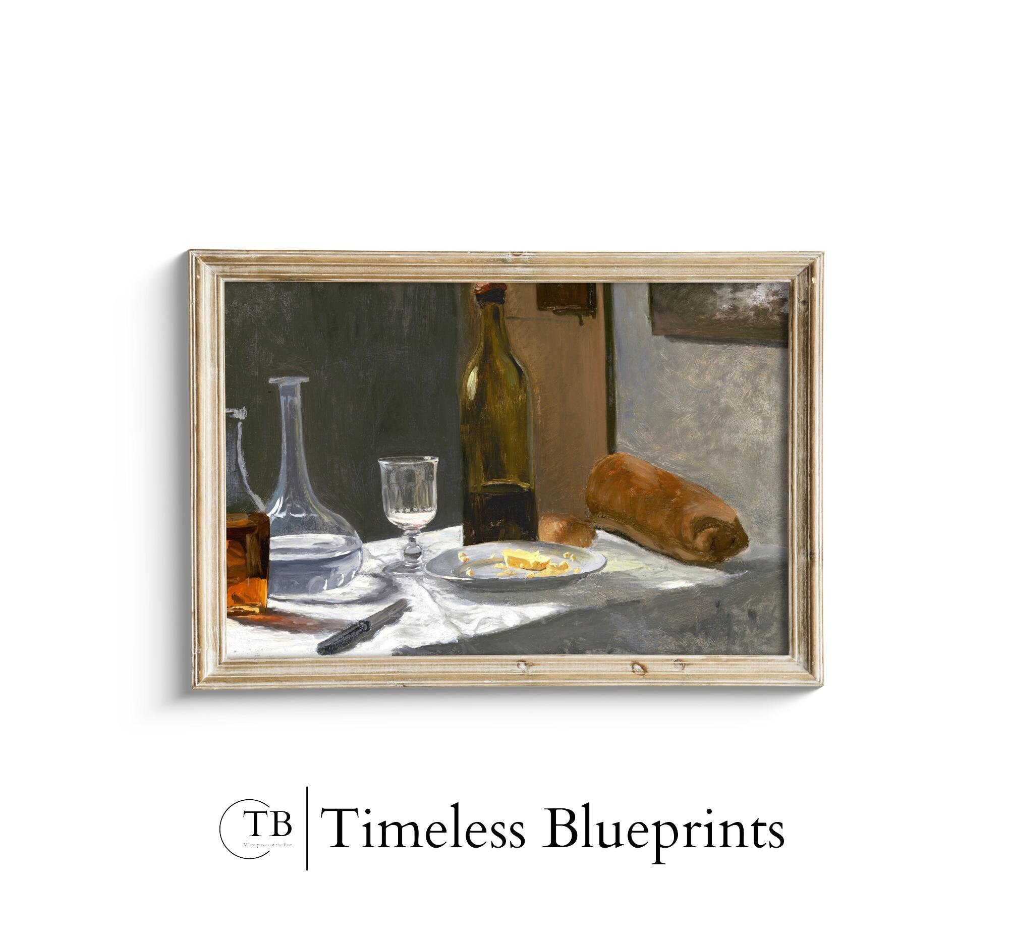 Vintage Still Life Art Print Kitchen Decor Wall Art Classic Dining Room ...