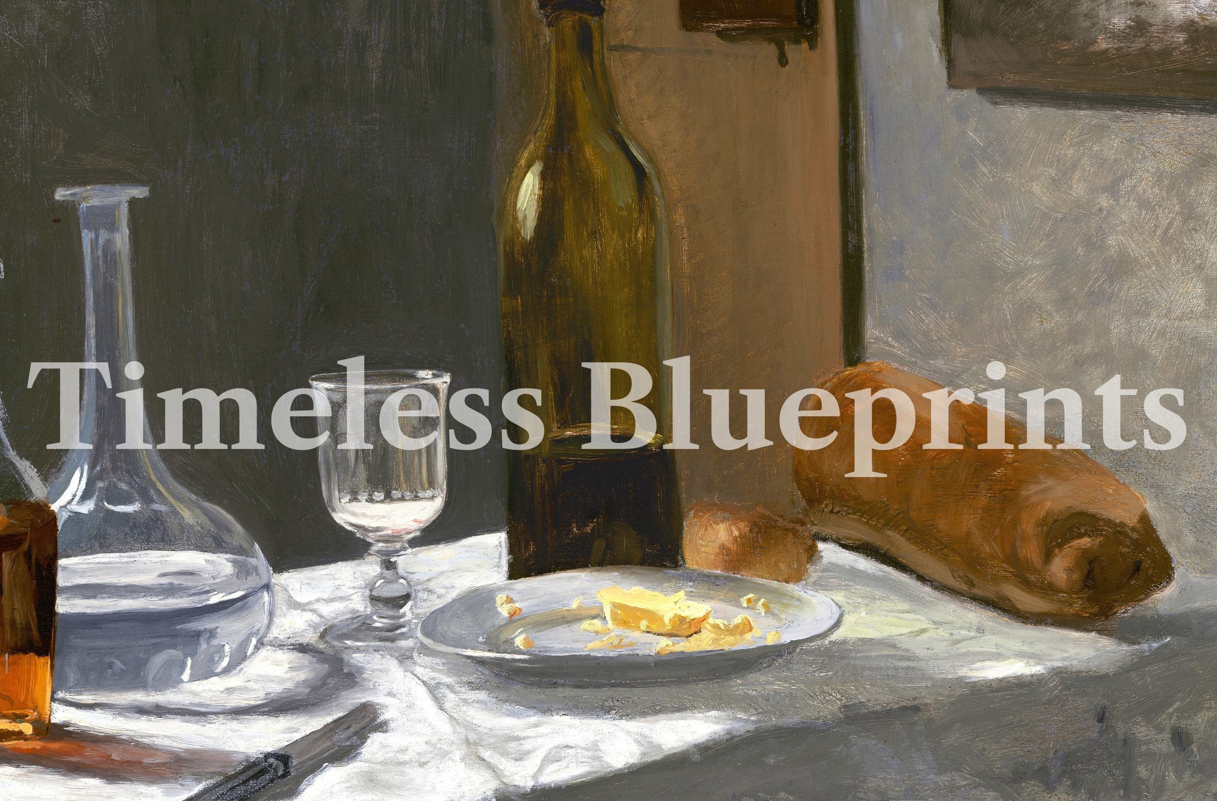 Vintage Still Life Art Print Kitchen Decor Wall Art Classic Dining Room ...