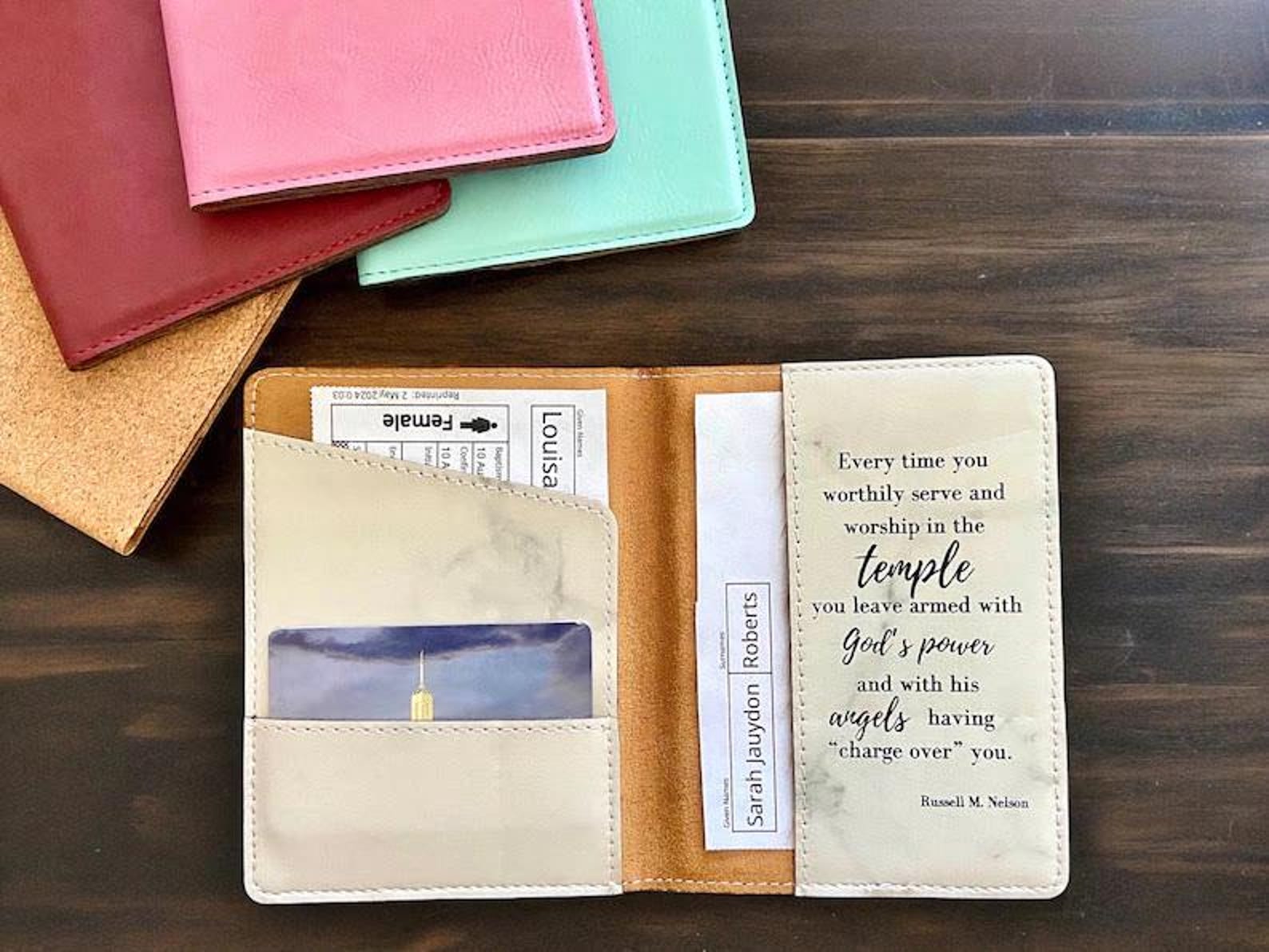 Personalized LDS Youth Theme Temple Recommend and Temple Ordinance Card ...