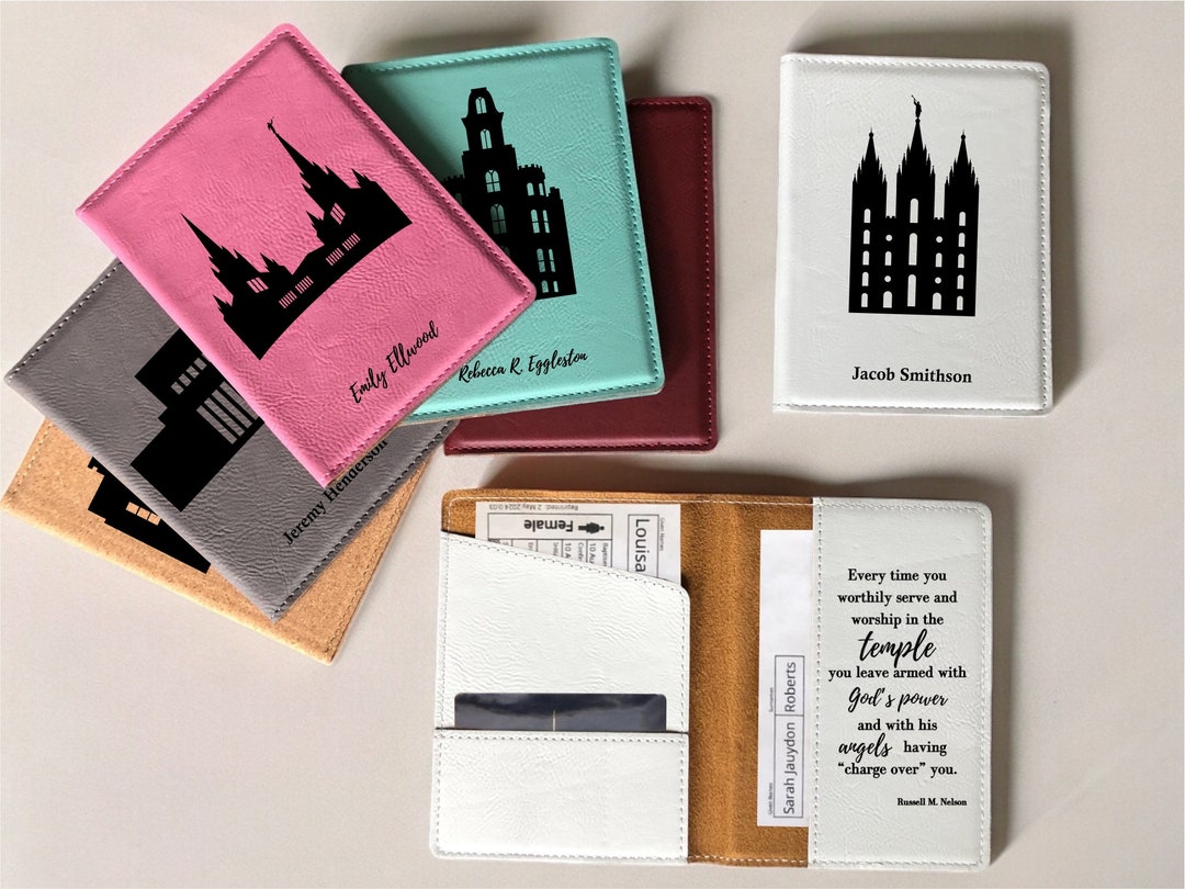 Custom Engraved Leather LDS Temple Recommend and Temple Ordinance ...