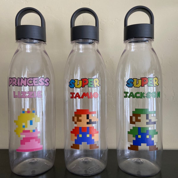 Plastic Super Mario Water Bottle - Etsy