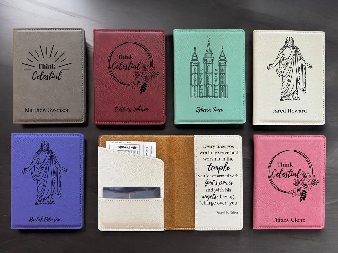 Custom Etched LDS Temple Recommend and Temple Ordinance Organizer- the ...