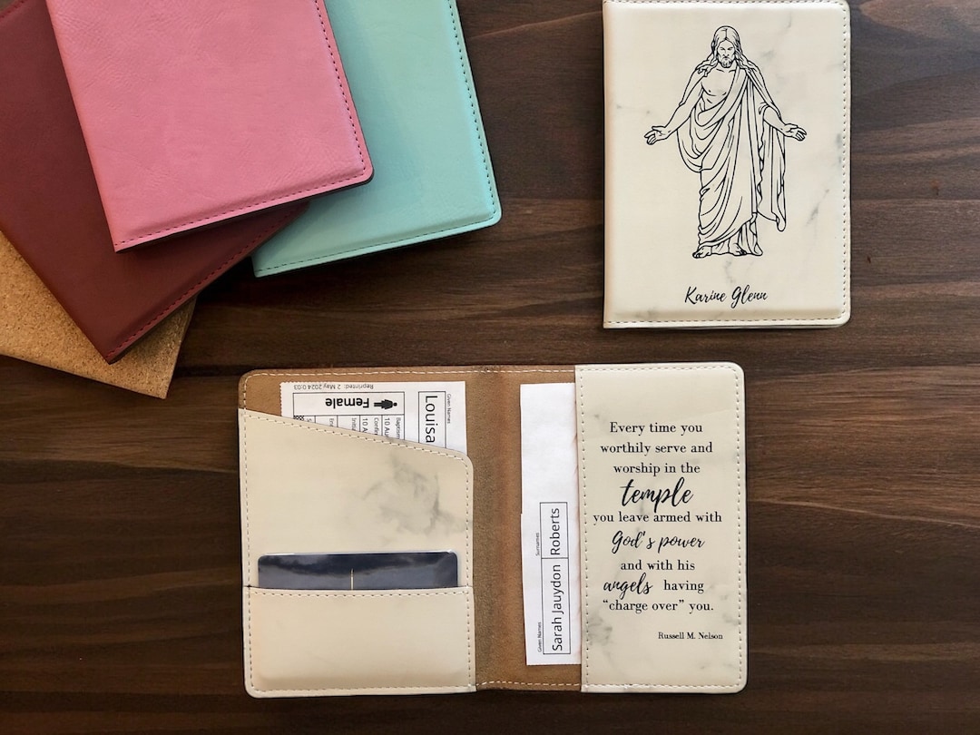 Custom Etched LDS Temple Recommend and Temple Ordinance Organizer - Etsy