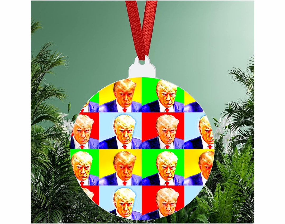 Donald Trump Mugshot Acrylic Christmas Ornament - Etsy