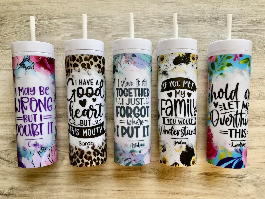Sassy Skinny Tumbler Funny Personalized Water Bottle Adult Humor ...