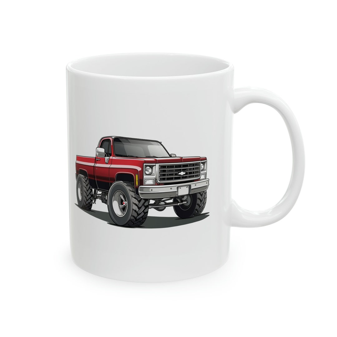 Hot Rods and Dad Bods Ceramic Mug, Square Body, Mug for Him, Gift for ...