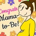 Congrats Mama-to-be Pregnancy Digital Greeting Card (5x7) - Etsy