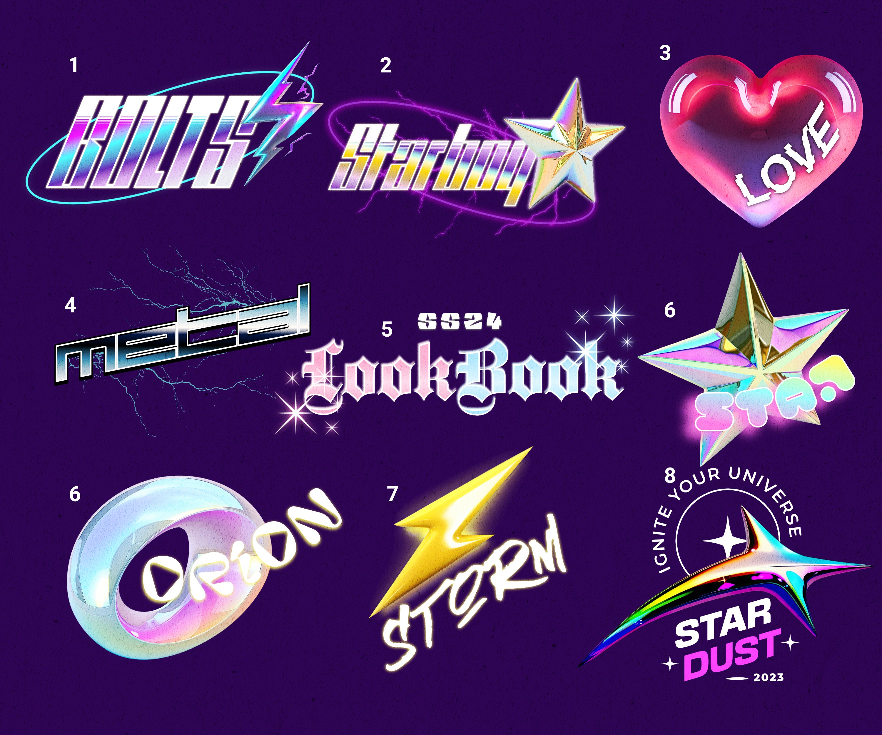 Y2K Logo /2000S Digital Chrome Logo / Streetwear, Cybercore - Etsy