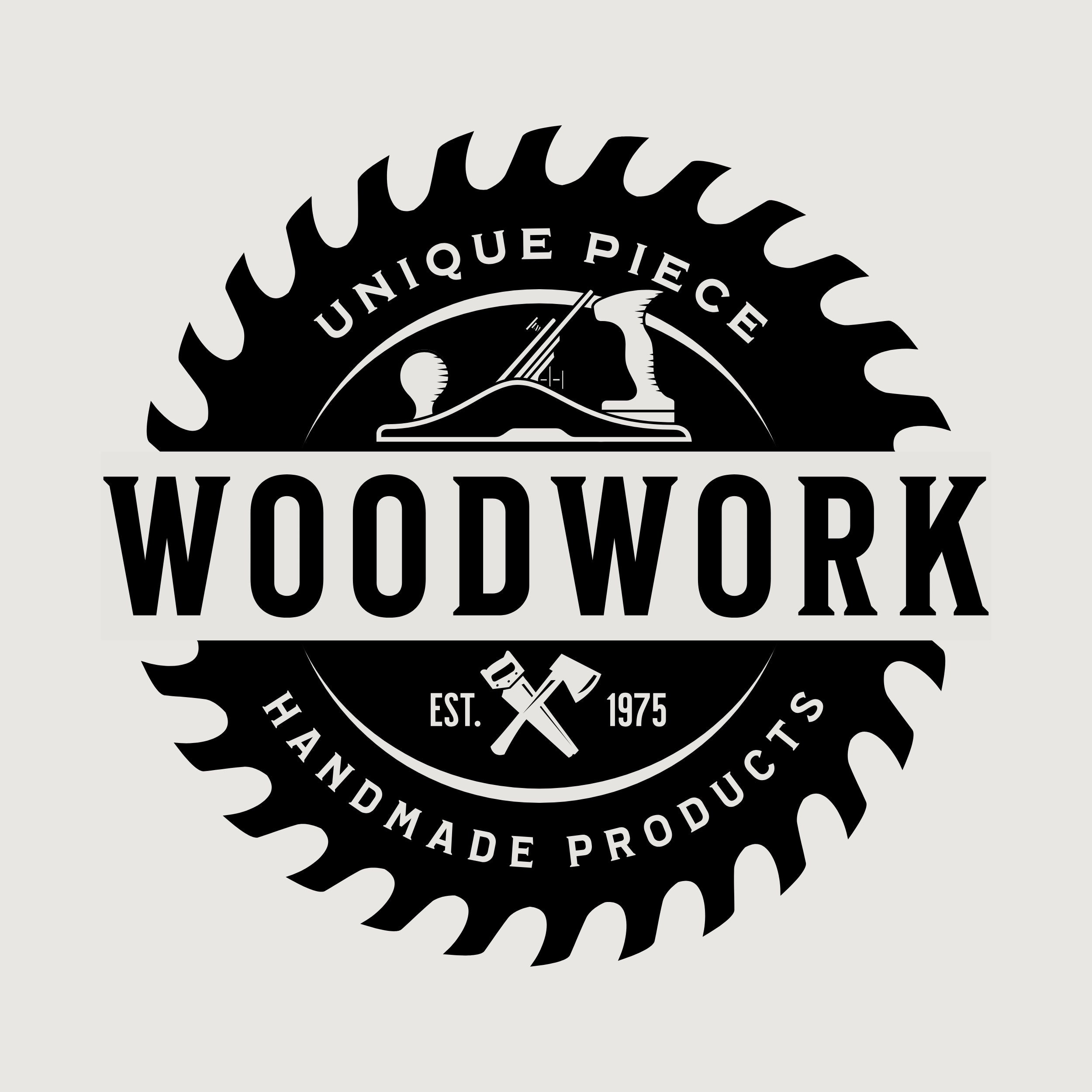 Logo Design - Woodwork and Carpentry Logo - Custom Logo - Business Logo ...