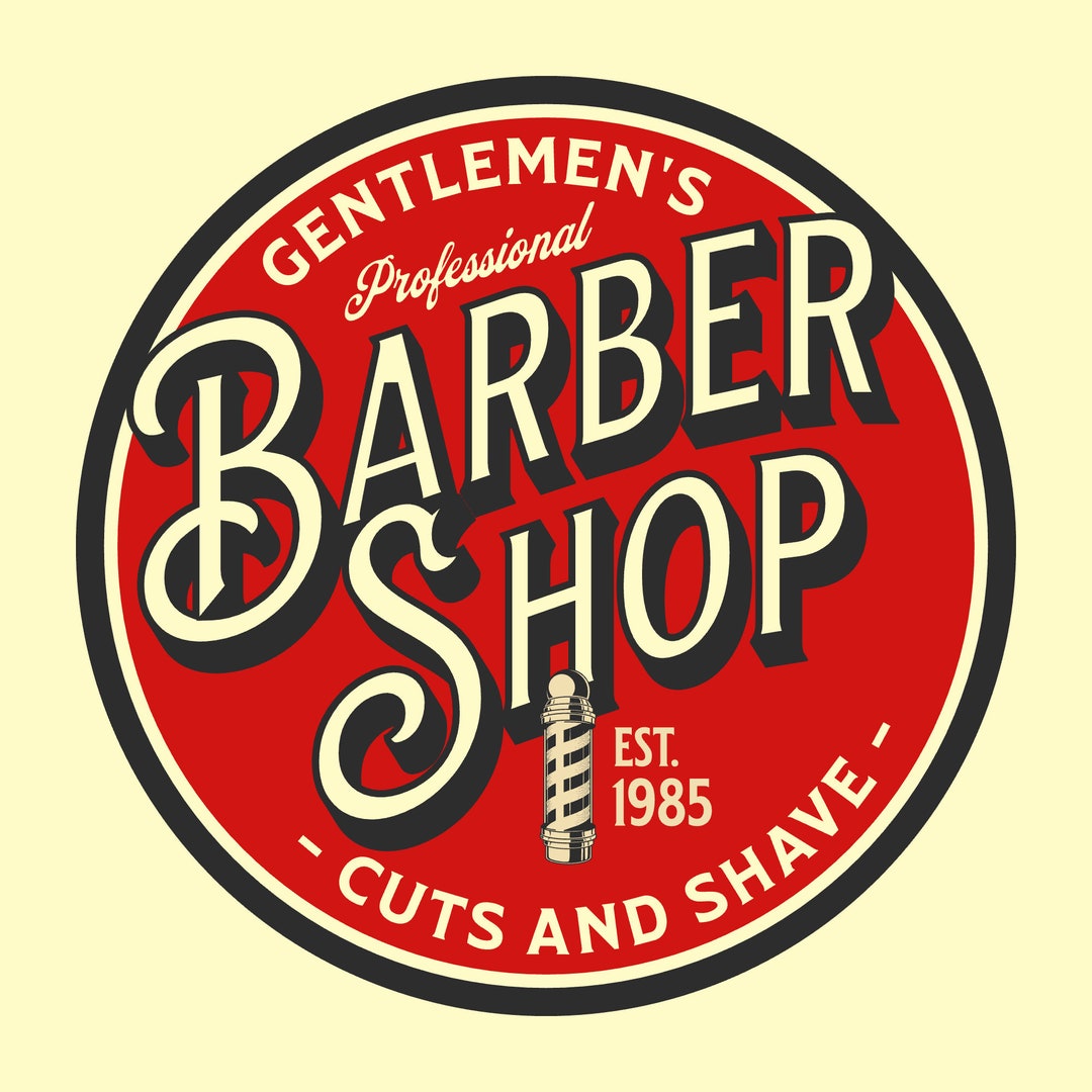 Custom Barber Shop - Victorian Elegance: Premium Barber Shop Logos for ...
