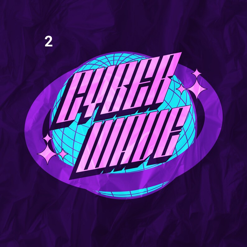 Y2k Chrome , Custom Digital Y2K Logo - Etsy