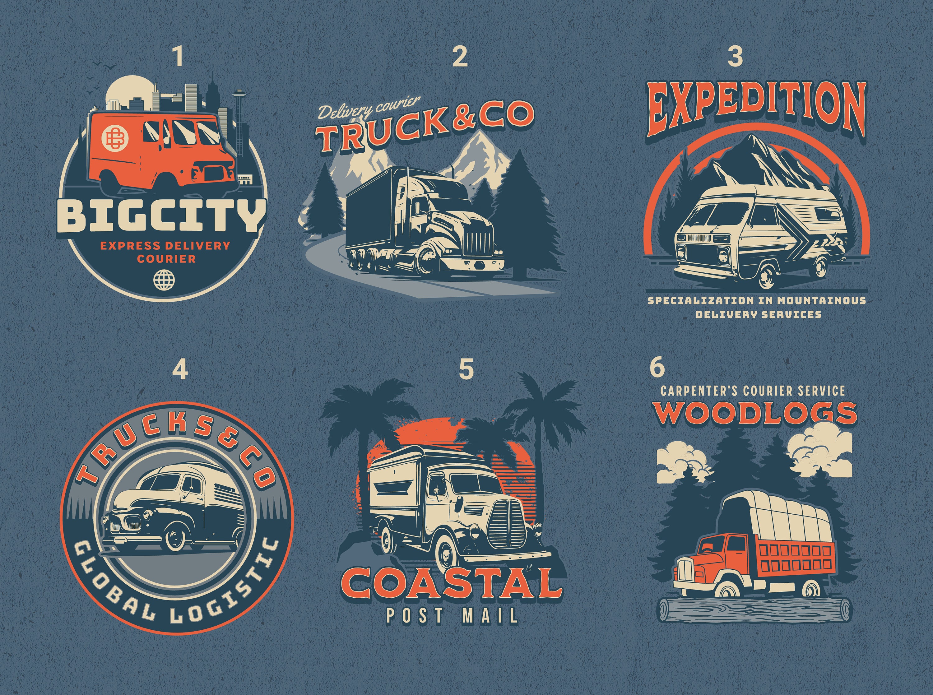 Custom Retro Delivery Service Logo Design - Vintage Style Branding for ...