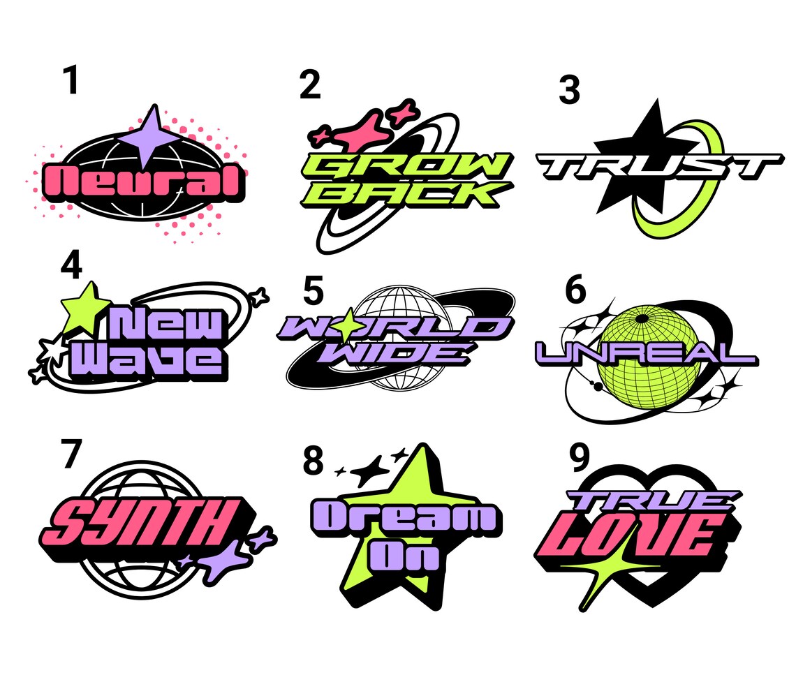 Custom Y2k Streetwear Logo Retro, Digital Y2K Logo - Etsy