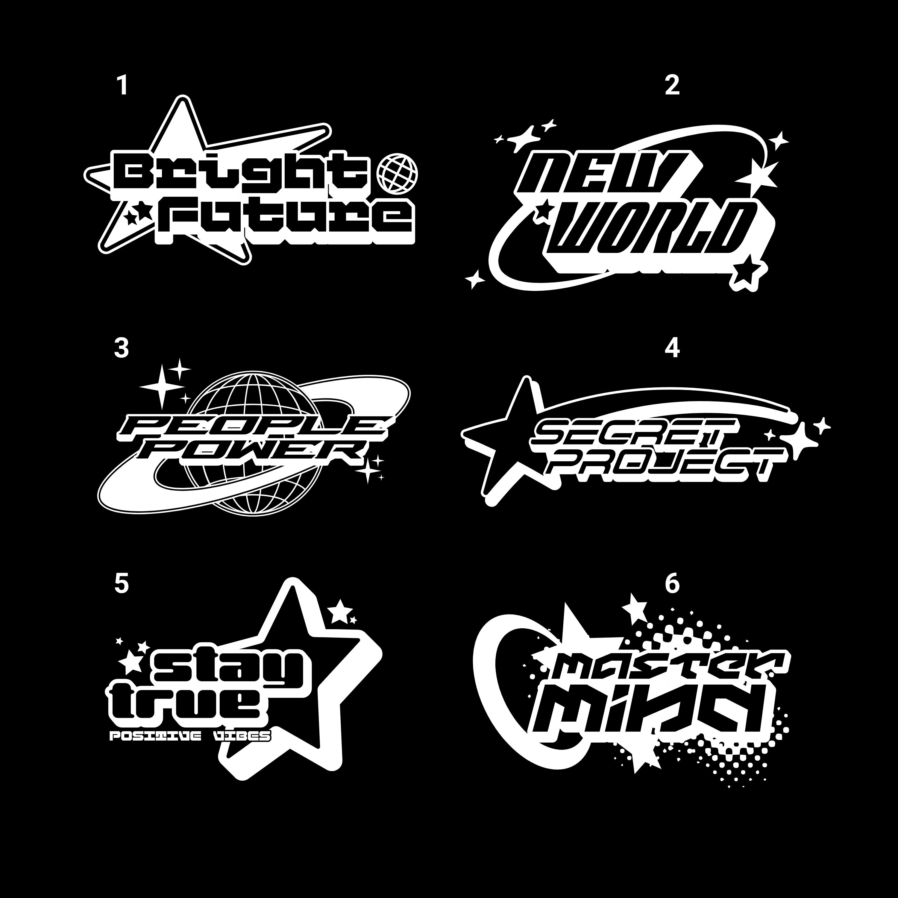 Custom Y2K Logo, Y2k Star Logo Design Svg, Png, Eps, Pdf - Etsy