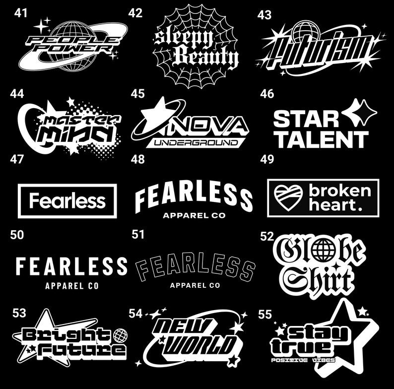 Custom Y2K, Y2K Logo Design, Svg, Png, Eps - Etsy