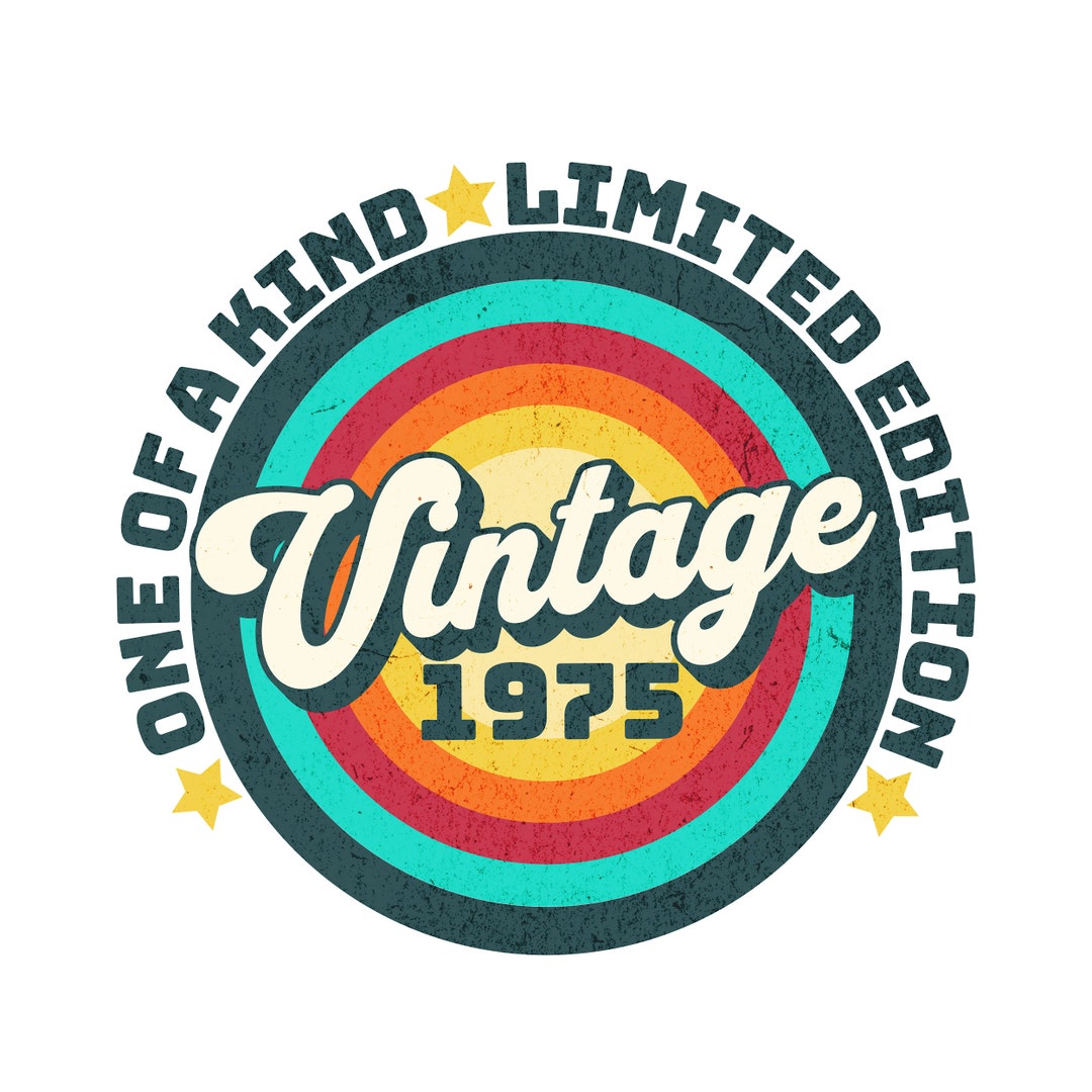 Vintage 1975 Svg, Png - 48th Birthday for Her, Him - Limited Edition - Etsy