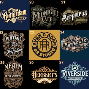 Custom Logo Designs - Professional Logo Designer - Victorian Style Logo Boutique Logo Design ...