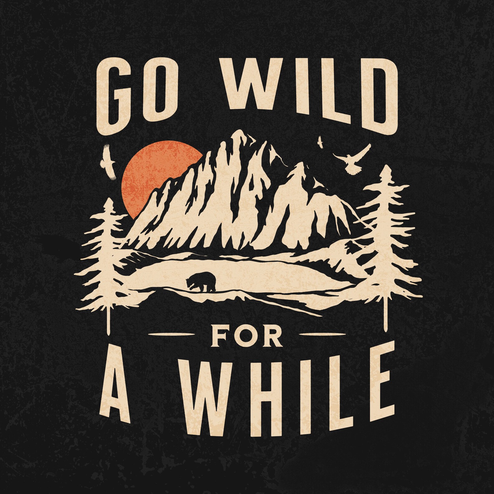 Go Wild for A While PNG, Retro Sublimation Design - Etsy