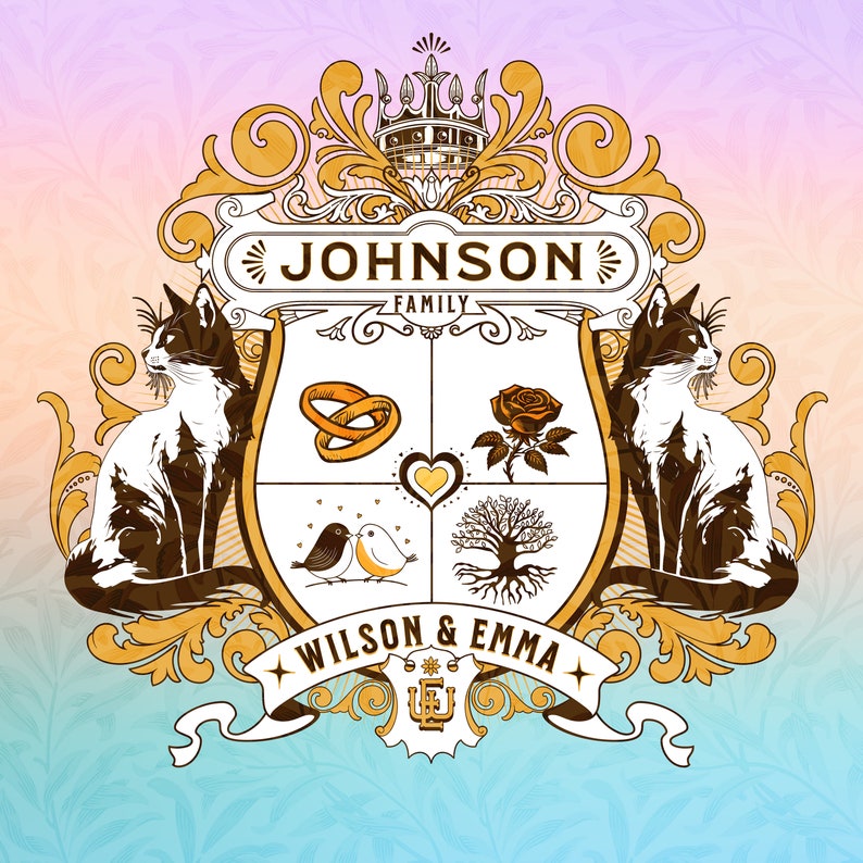 Personalized Family Crests - Coat of Arms, Wedding, New Home ...