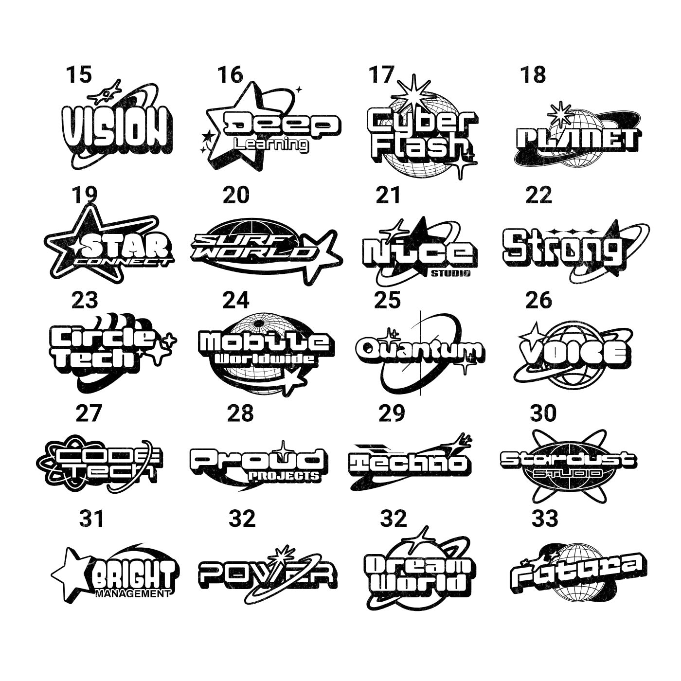 Custom Digital Y2K Logo - Etsy