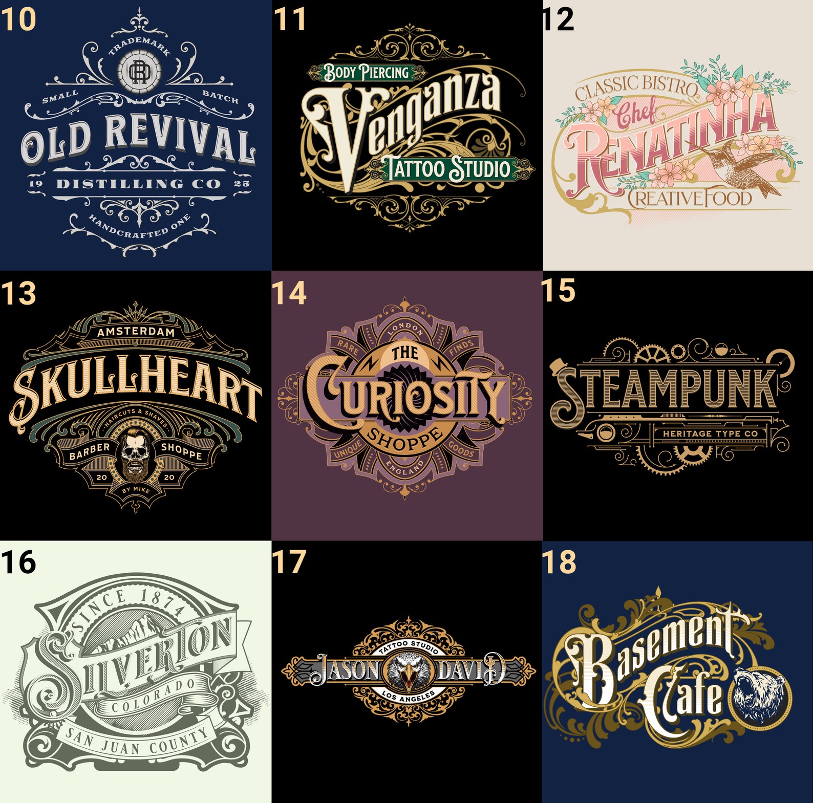 Custom Logo Designs - Professional Logo Designer - Victorian Style Logo ...